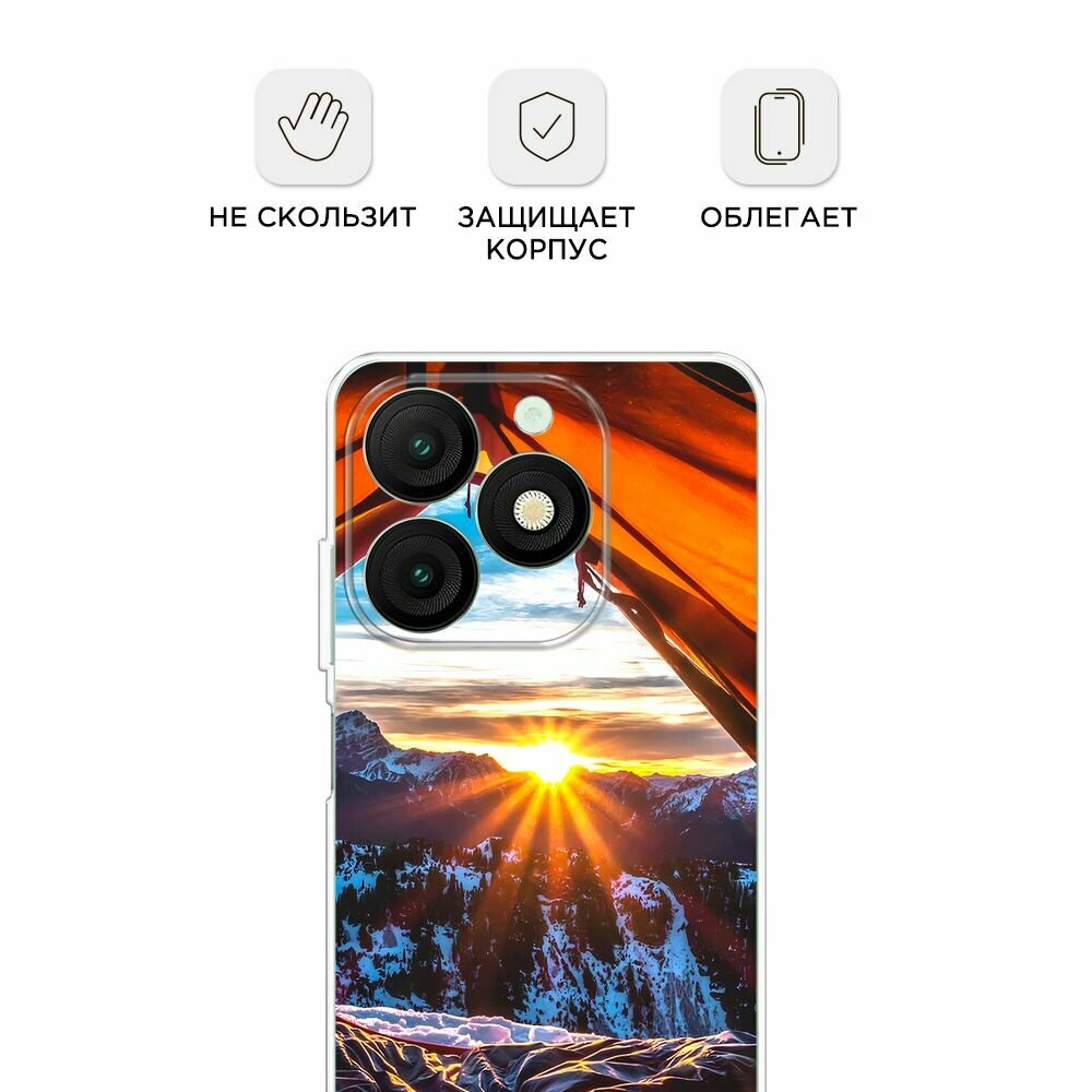 Силиконовый чехол на Itel A50 / Ител А50 с принтом Горы 7 — фото 1