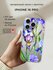 Чехол на Apple iPhone 16 Pro / Айфон 16 Про с принтом "Синие ирисы", прозрачный