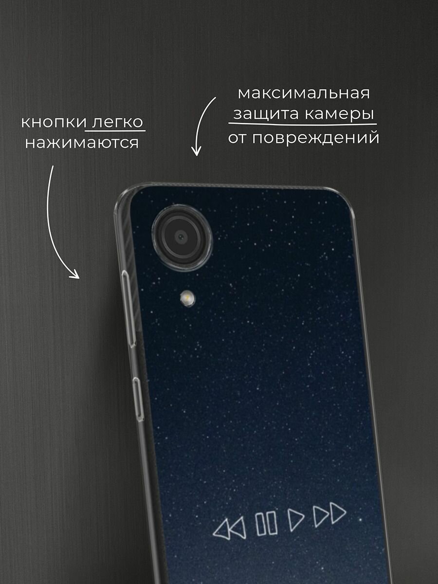 Чехол на Samsung Galaxy A03 Core / Самсунг Галакси А03 Core с принтом "Космическая музыка" — фото 1