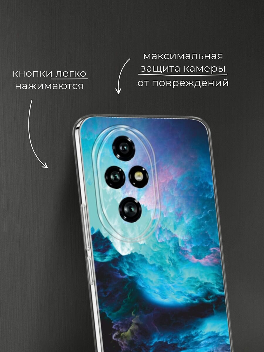 Чехол на Honor 200 Pro / Хонор 200 Про с принтом "Бирюзовое небо" — фото 1