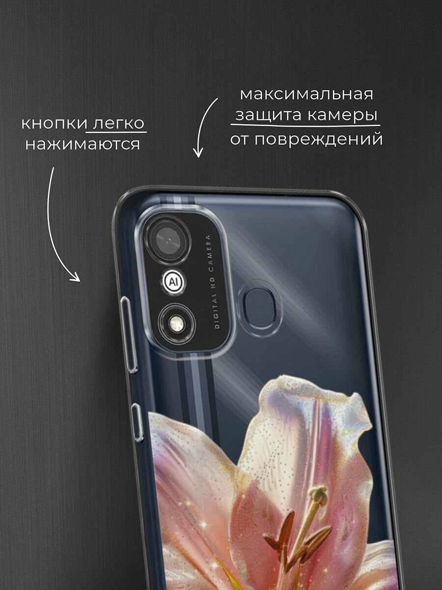 Чехол на Itel A27 / Ител А27 с принтом "Волшебная лилия" — фото 1