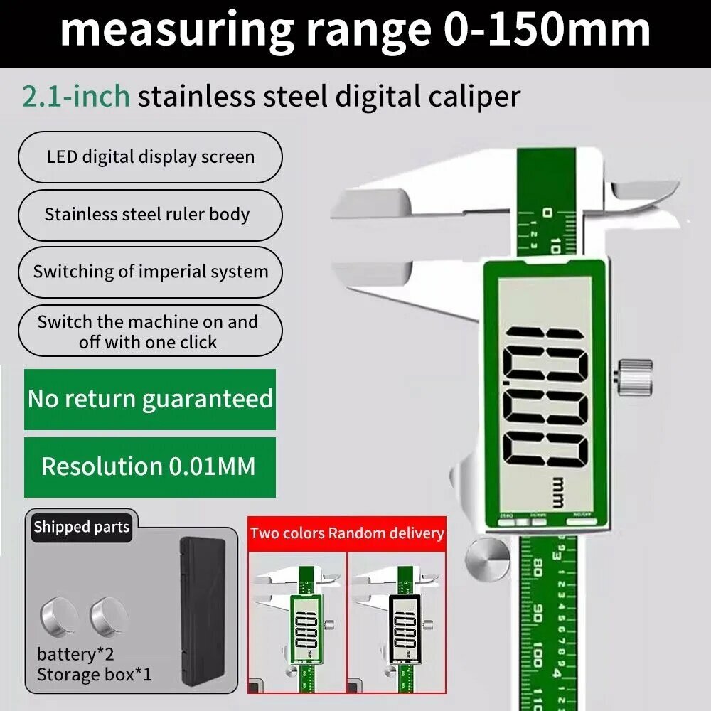 Штангенциркуль цифровой BAOLIAN, 235мм, 0-150мм, с цифровым дисплеем