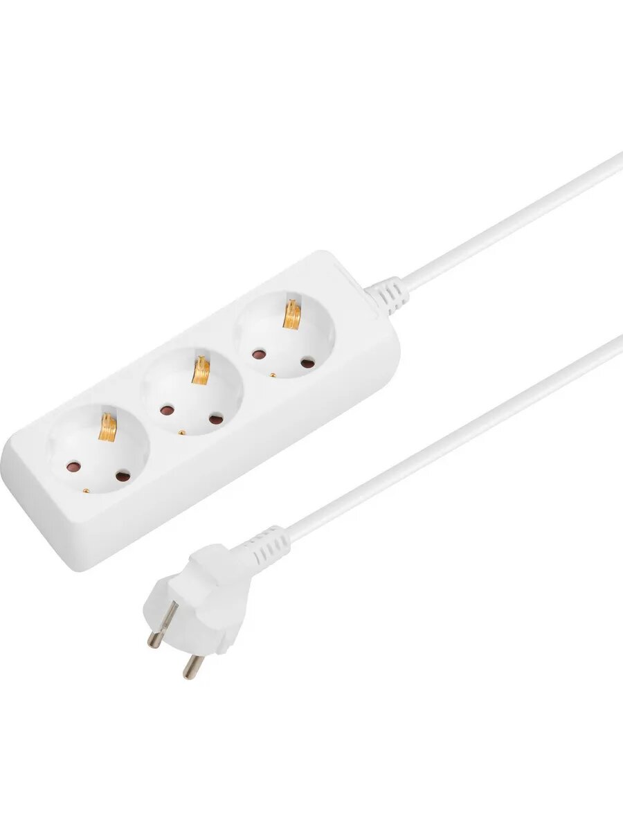 Удлинитель 5 м 3 розетки 3,5 кВт с заземлением юпитер белый (JP8105-23)