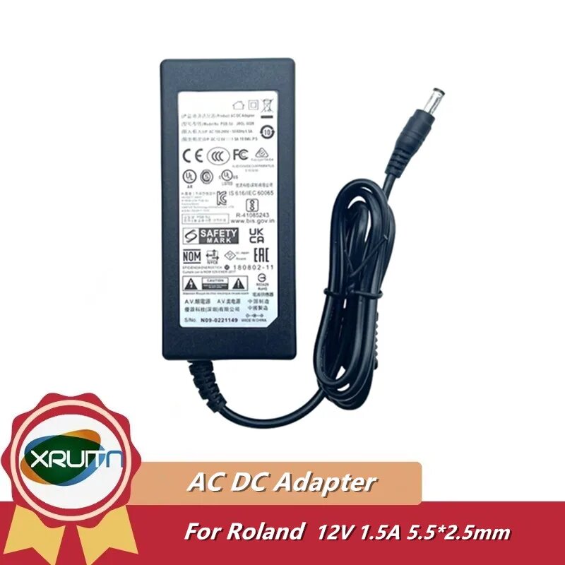 Адаптер питания XRUIT 12В 1.5А для Roland PSB-5U FP-10 FP-18 BK RD-88 Without AC Cable