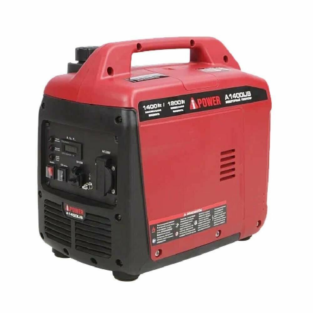 Инверторный бензиновый генератор A-iPower A1400LiS с ручным запуском, 1.4 кВт, 230 В (20311)