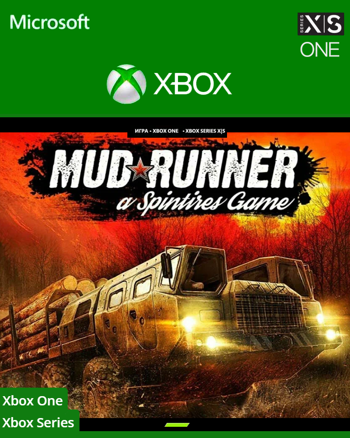 MudRunner Xbox, цифровая версия Xbox One/Series X/S, с новым аккаунтом Xbox