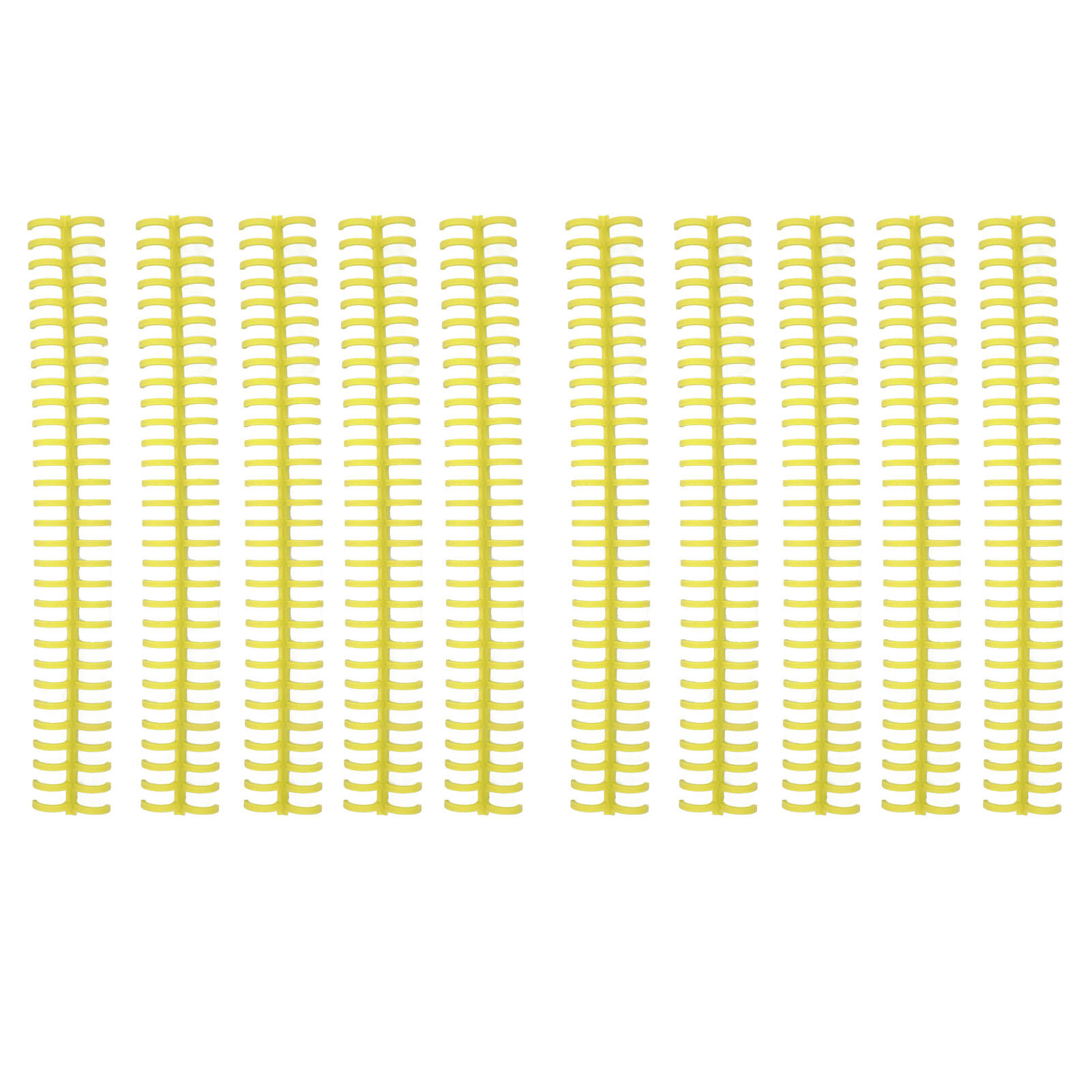 10 шт, переплетные шипы, спирали, катушки, расчески, 30 отверстий, пластиковая полоска для вкладышей, диаметр 1/2 дюйма, желтый