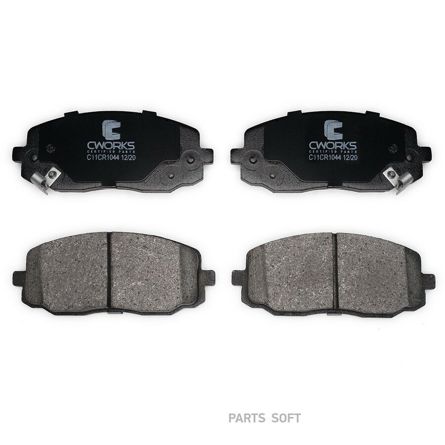CWORKS Тормозные колодки передние, Low Metallic