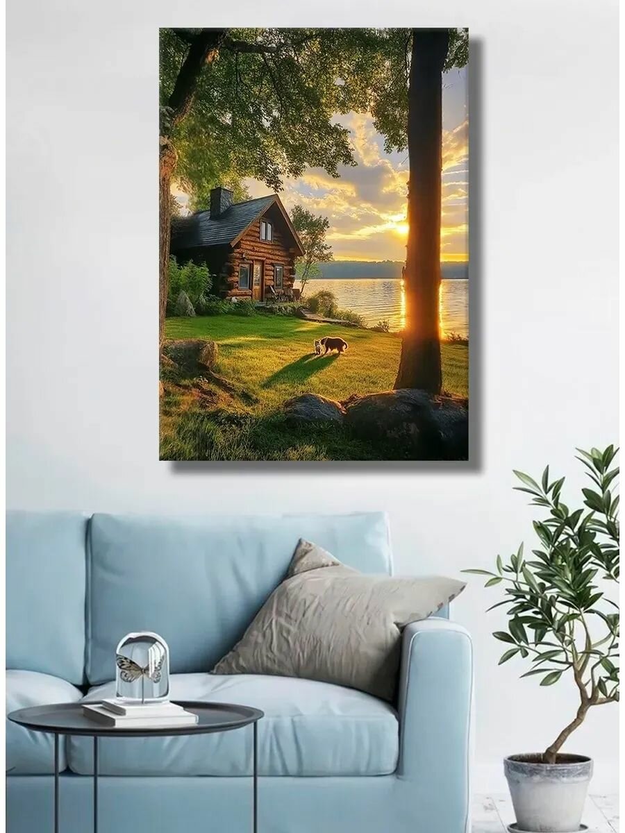 Картина "Солнечный вечер", галерейная 30х40см 1шт.