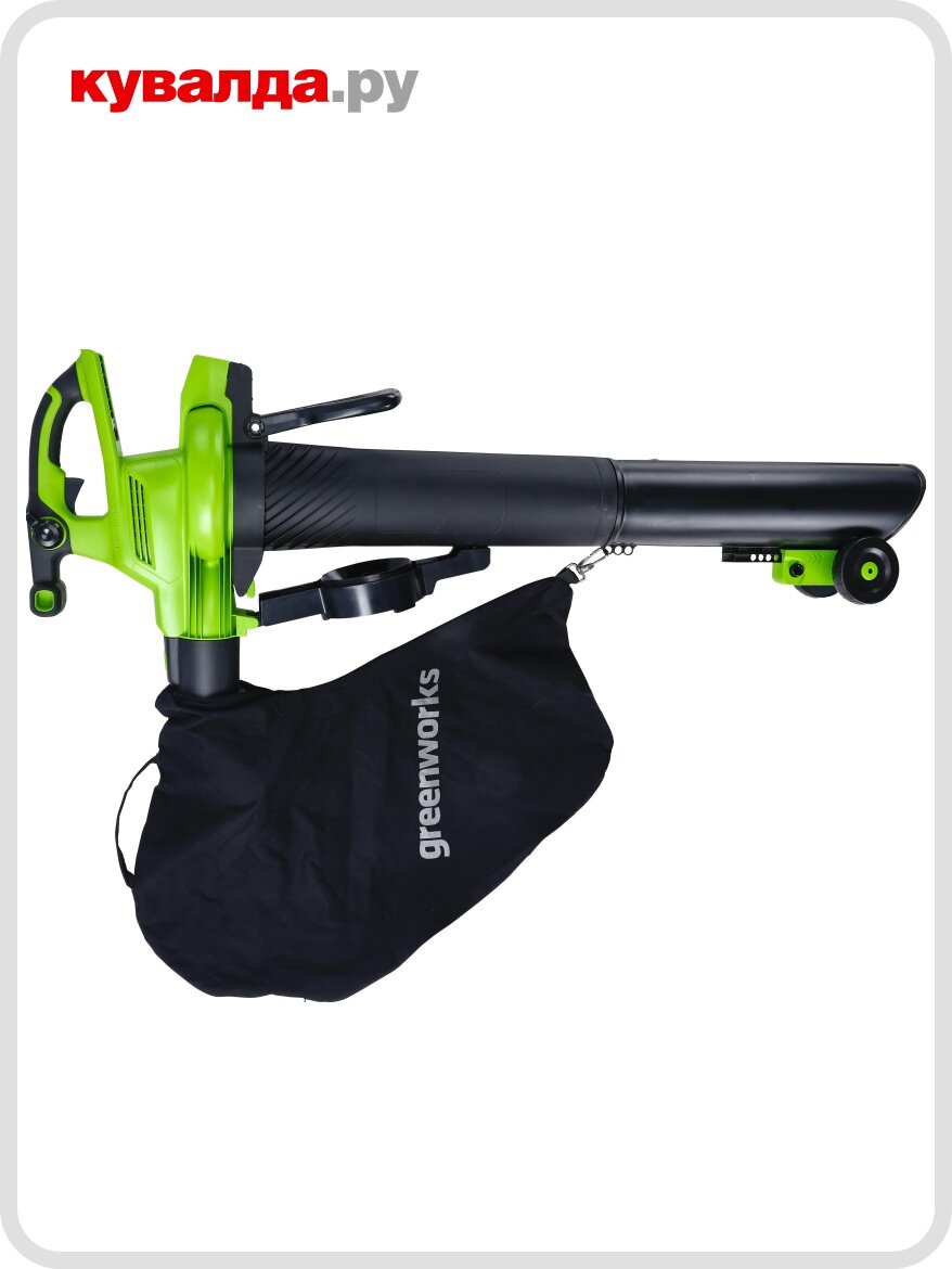 Воздуходув-садовый пылесос аккумуляторный GREENWORKS GD40BV 40V, бесщеточный, без АКБ и ЗУ