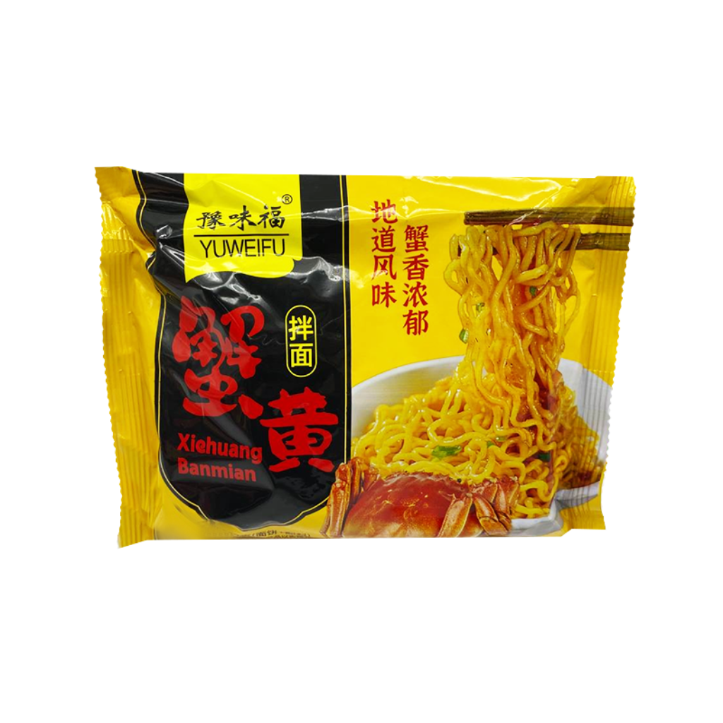 Лапша быстрого приготовления Yu Wei Fu жареная со вкусом краба 102 г, Китай