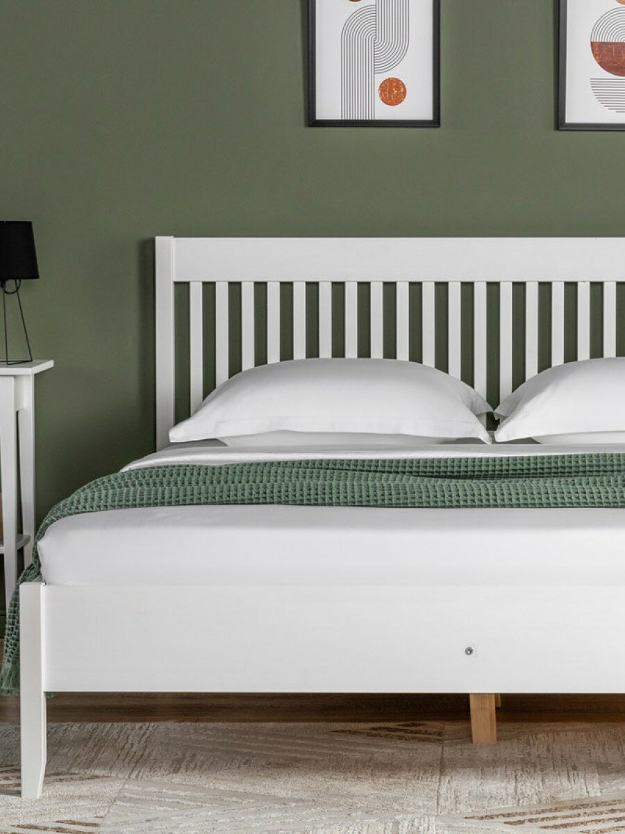 Кровать Askona (Аскона) Maas (Маас) массив сосны цв. Белый 140x200