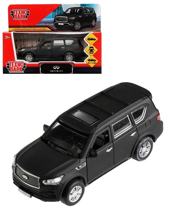 Модель Infiniti QX80 металл 12,5 см, двери, баг, инер, черный