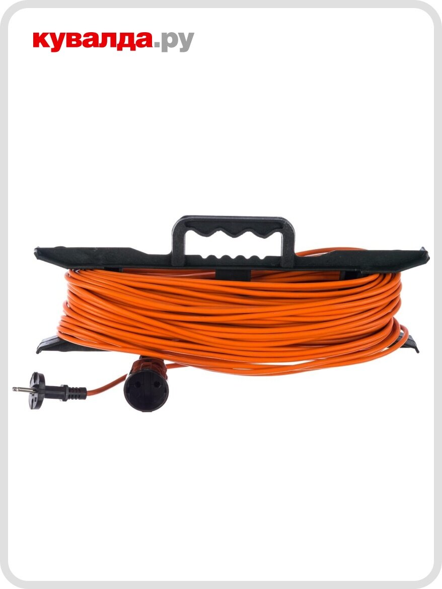 Удлинитель на рамке GLANZEN ER-50-001 ПВС 2х0.75 (50 м)