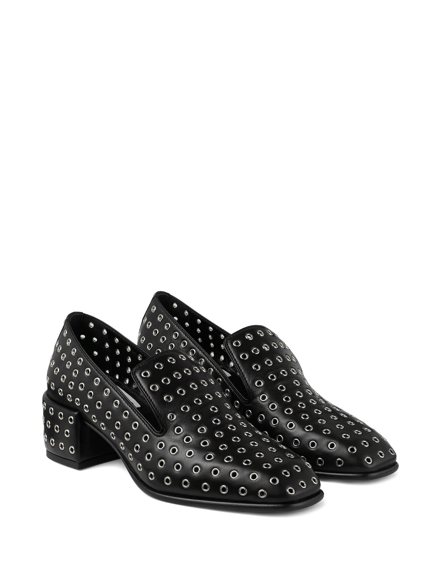 Лоферы JIMMY CHOO Eliot 45, размер 38, black/black — фото 1