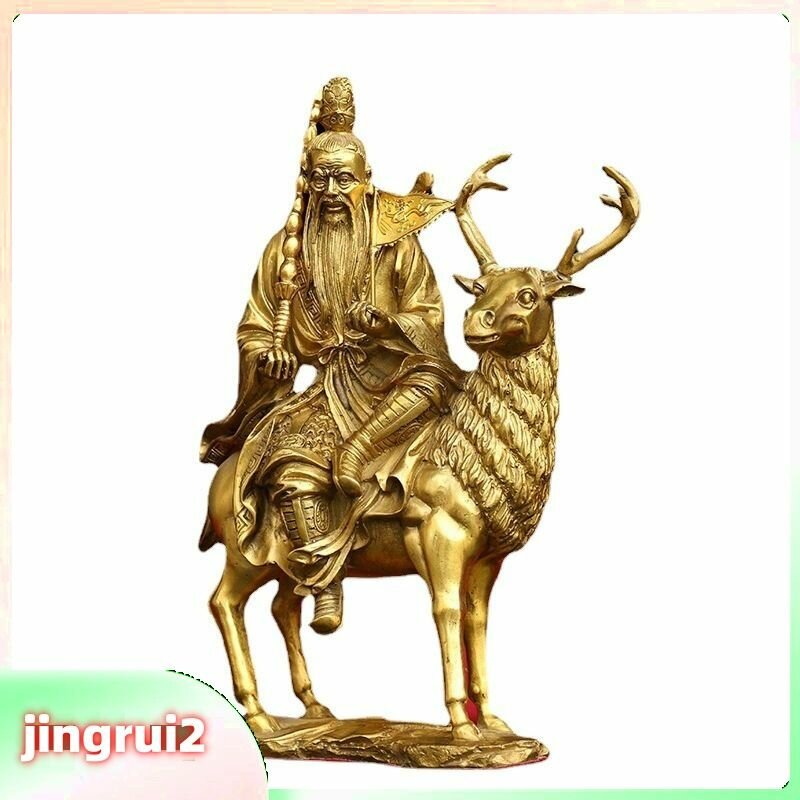 Статуэтка, Шоусин на олене, Бронза (15*6*18 см. Китай)