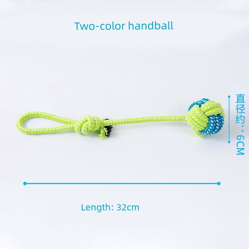 Игрушка для собак для прорезывания зубов, прочная жевательная игрушка для Тедди, Корги, Померанского шпица, узел-мяч,