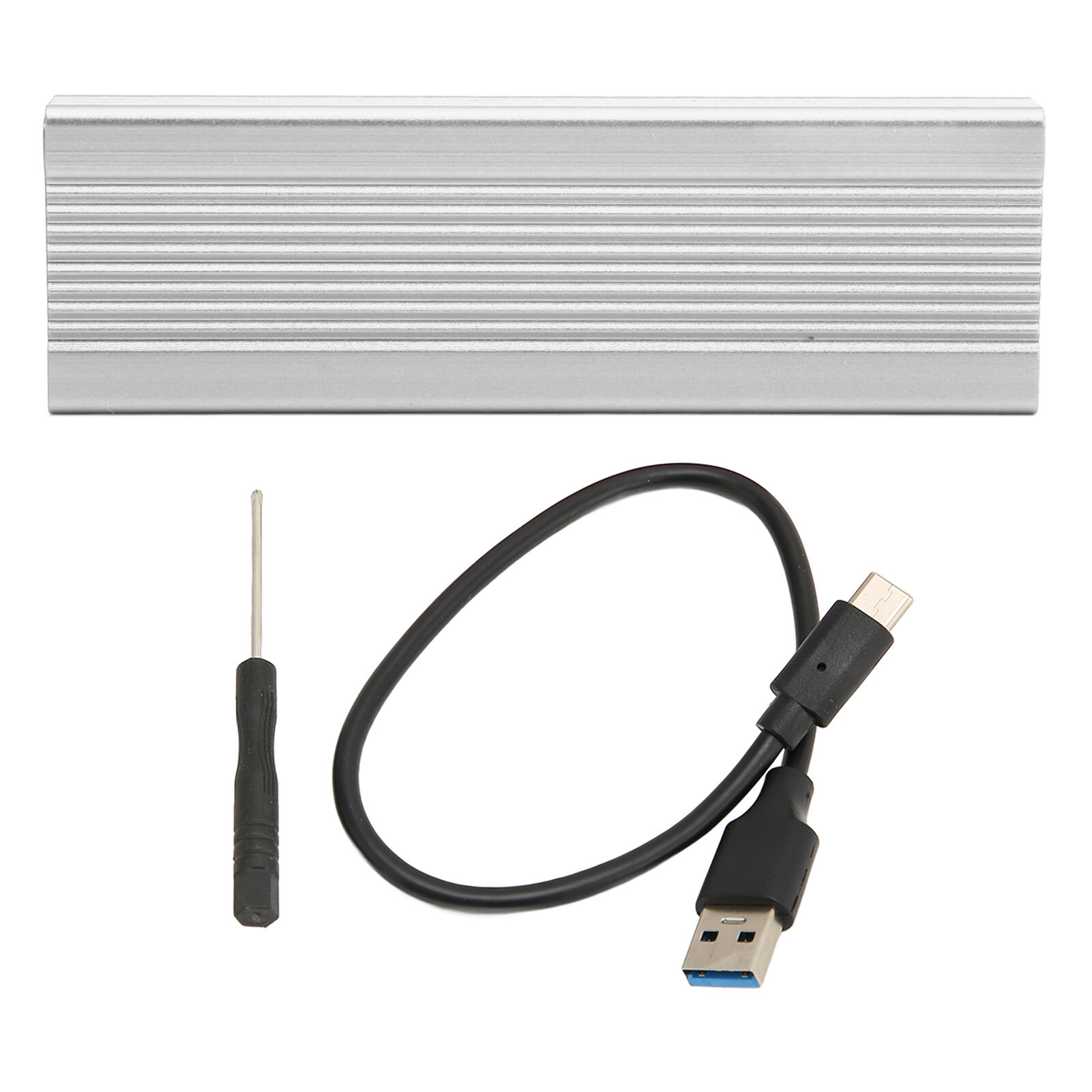 Внешний корпус для m2 sata и nvme ssd usb 3 . 1 10 гбитс ультратонкий алюминиевый сплав plug and play ноутбука серебристый без диска