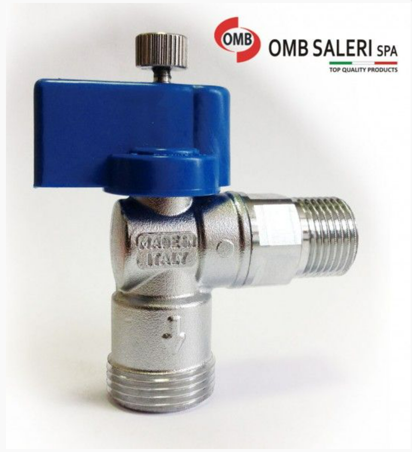 Кран шаровый угловой с защитным устройством аквастоп арт. OMB UDI