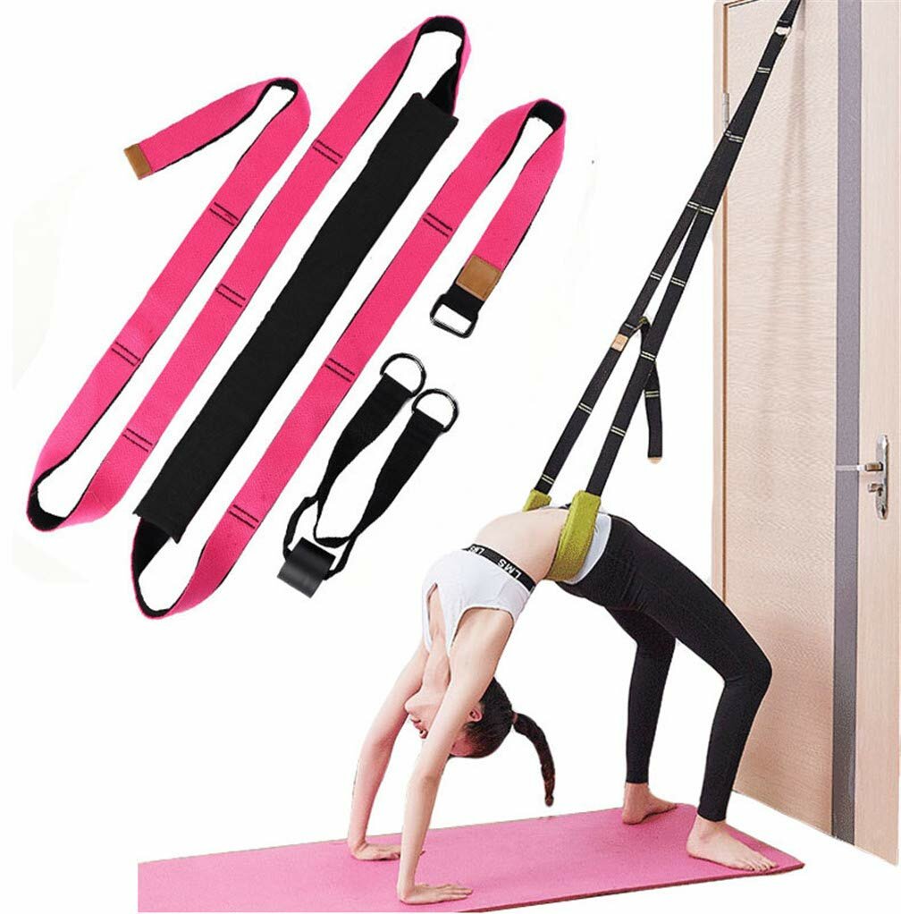 Waist Back Bend Assist Workout Door Flexibility Yoga Stretching Leg Stretcher Strap w Door Anchor Ligament Back Posture Corrector Pilates Ballet Dancing Gymnastics Cheerleading Splits 1×Back Bend Strap 1×Door Anchor 1×Carry Bag