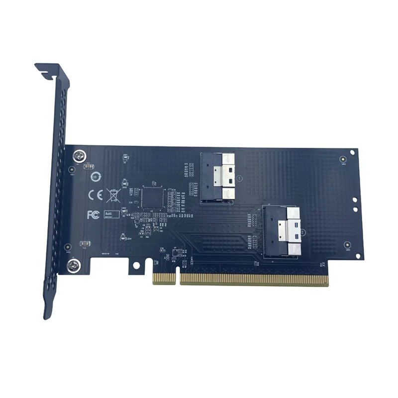 PCIE 4.0 16X к Slimsas SFF-8654 Адаптерная карта 2 портов