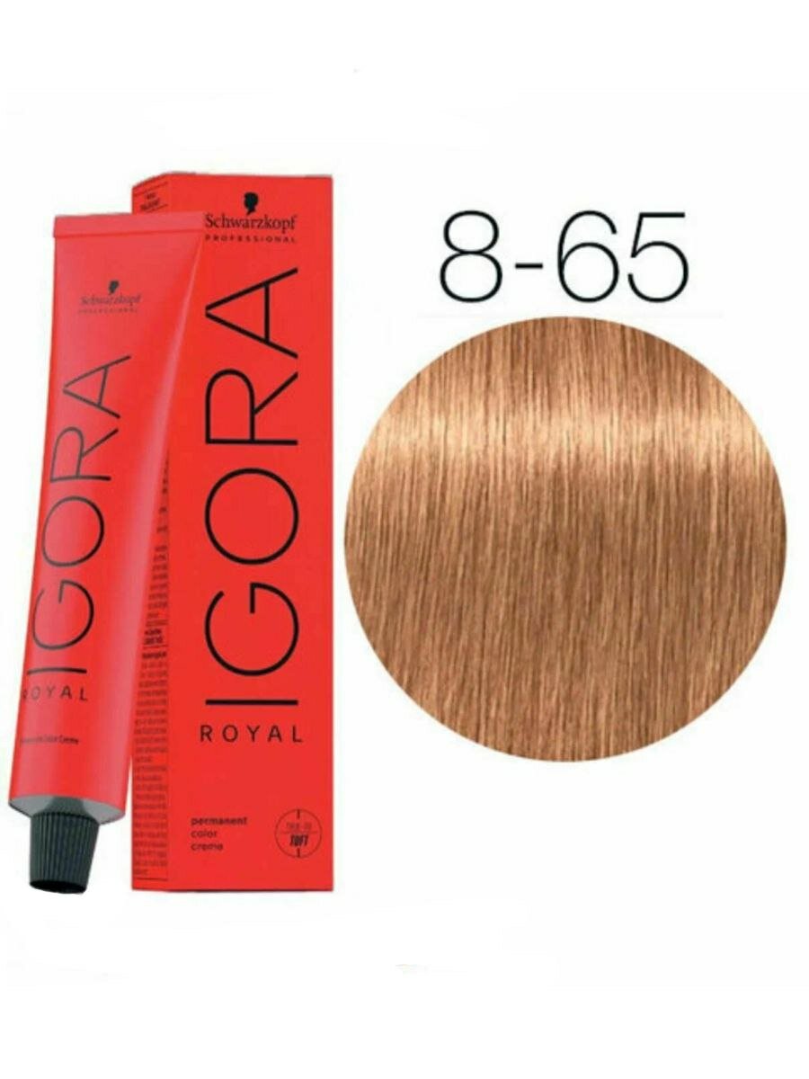 Краска для волос Schwarzkopf Igora Royal 8-65 светлый русый шоколадный золотистый 60 мл