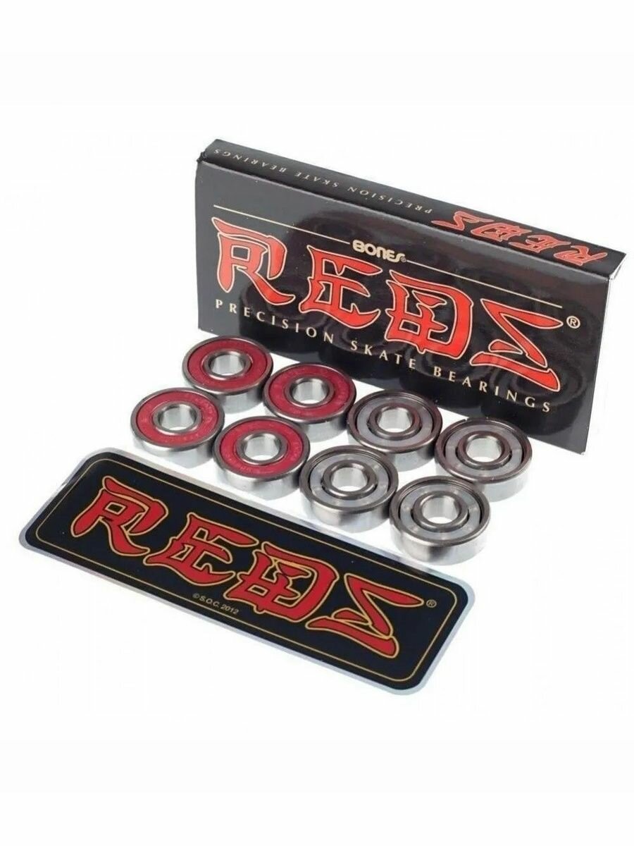 Подшипники для скейтборда, лонгборда, самоката Bones reds