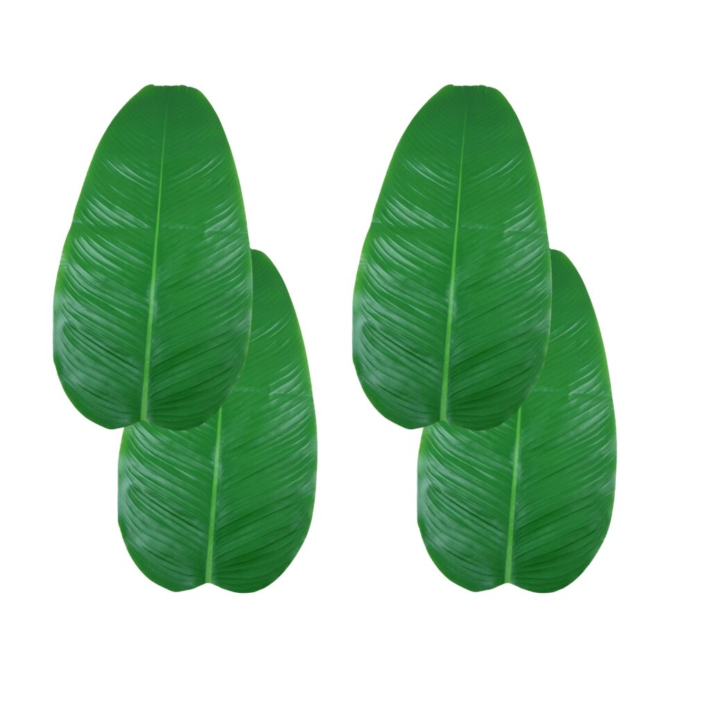 Упаковка из 4 искусственных банановых листьев для домашних декора