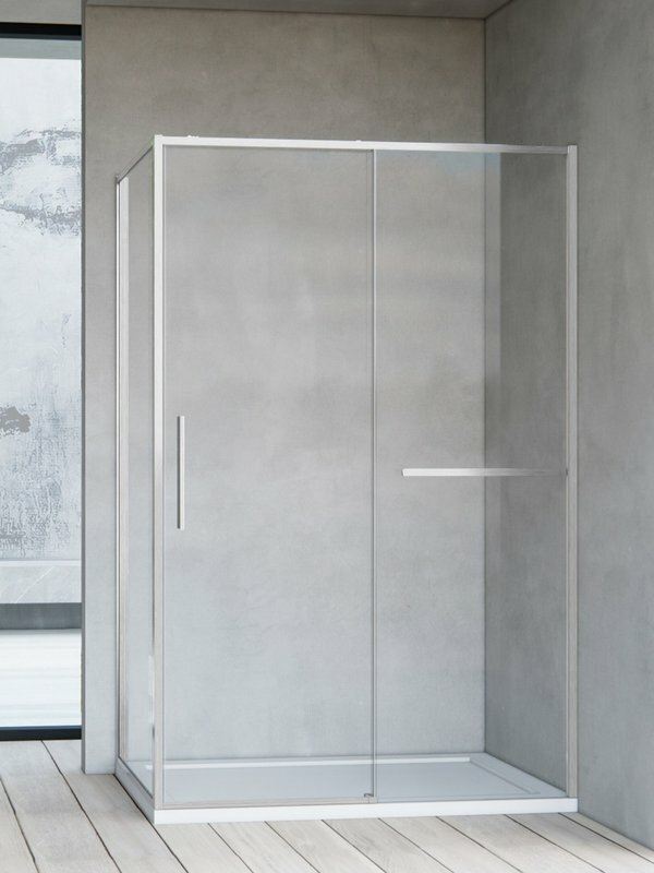 Душевой уголок Vincea Slim Soft VSR-1SS9012CLBN 120x90, профиль брашированный никель, стекло прозрачное