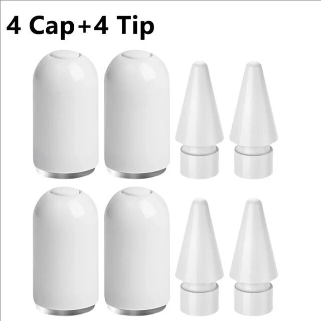 Колпачки для Apple Pencil 1, 4 Cap + 4 Tip