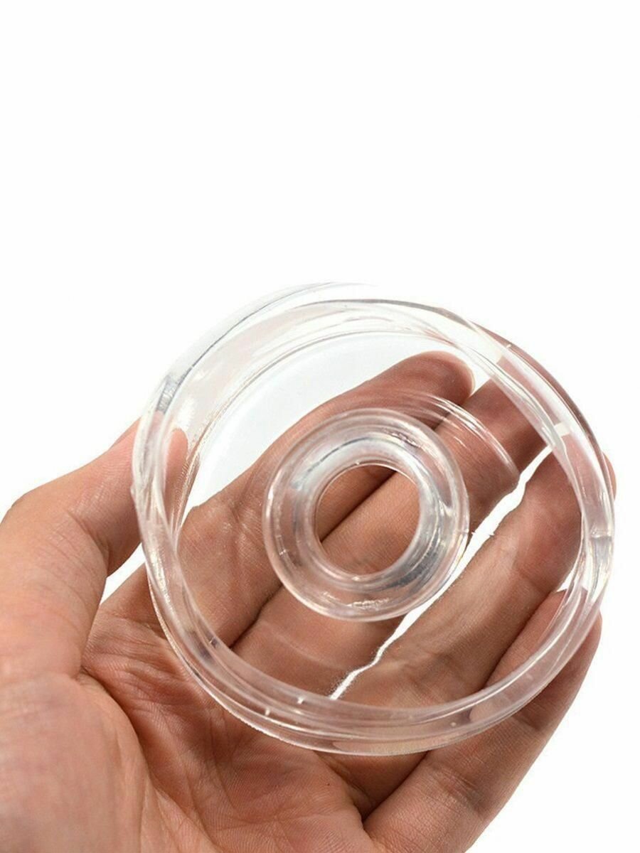 Уплотнительное прозрачное силиконовое кольцо для вакуумной помпы на пенис, 1шт.