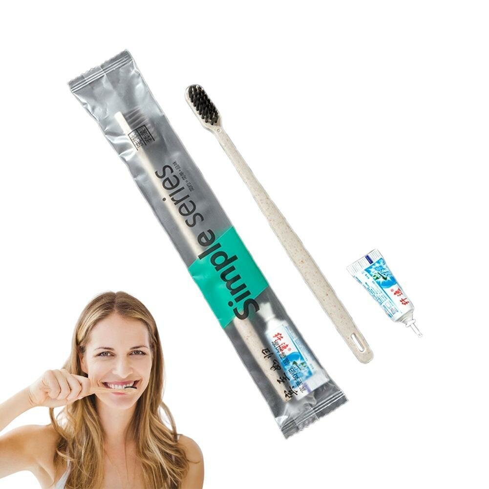 Набор одноразовых зубных щеток включает зубную пасту.1 шт.