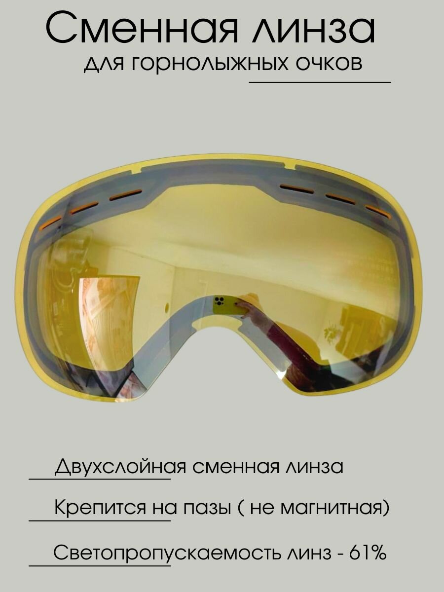 Линза для горнолыжных очков, масок