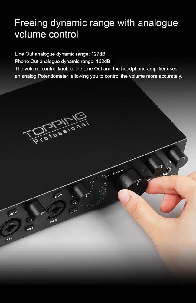 Аудиоинтерфейс Topping Professional E2x2 — фото 1