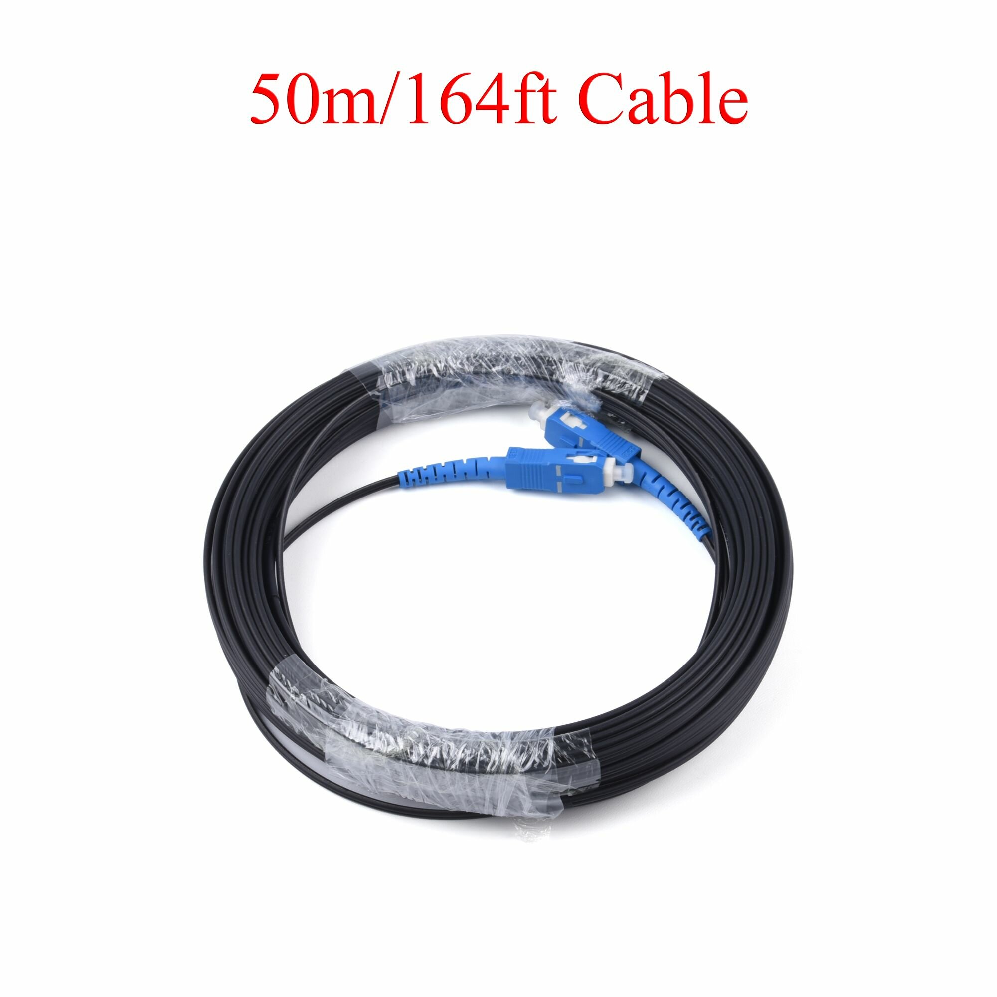 Кабель для интернет-соединения SC/SC, 50 м, шоколадный