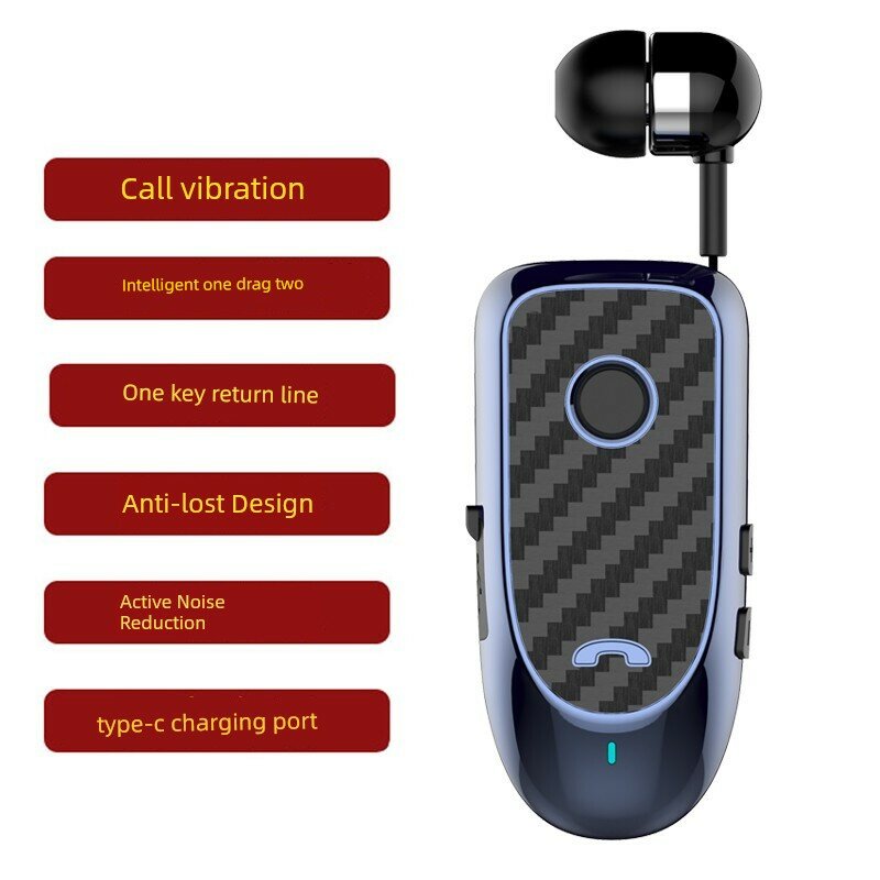 Bluetooth-гарнитура lavalier type 5,2, беспроводная автомобильная выдвижная деловая гарнитура с низким