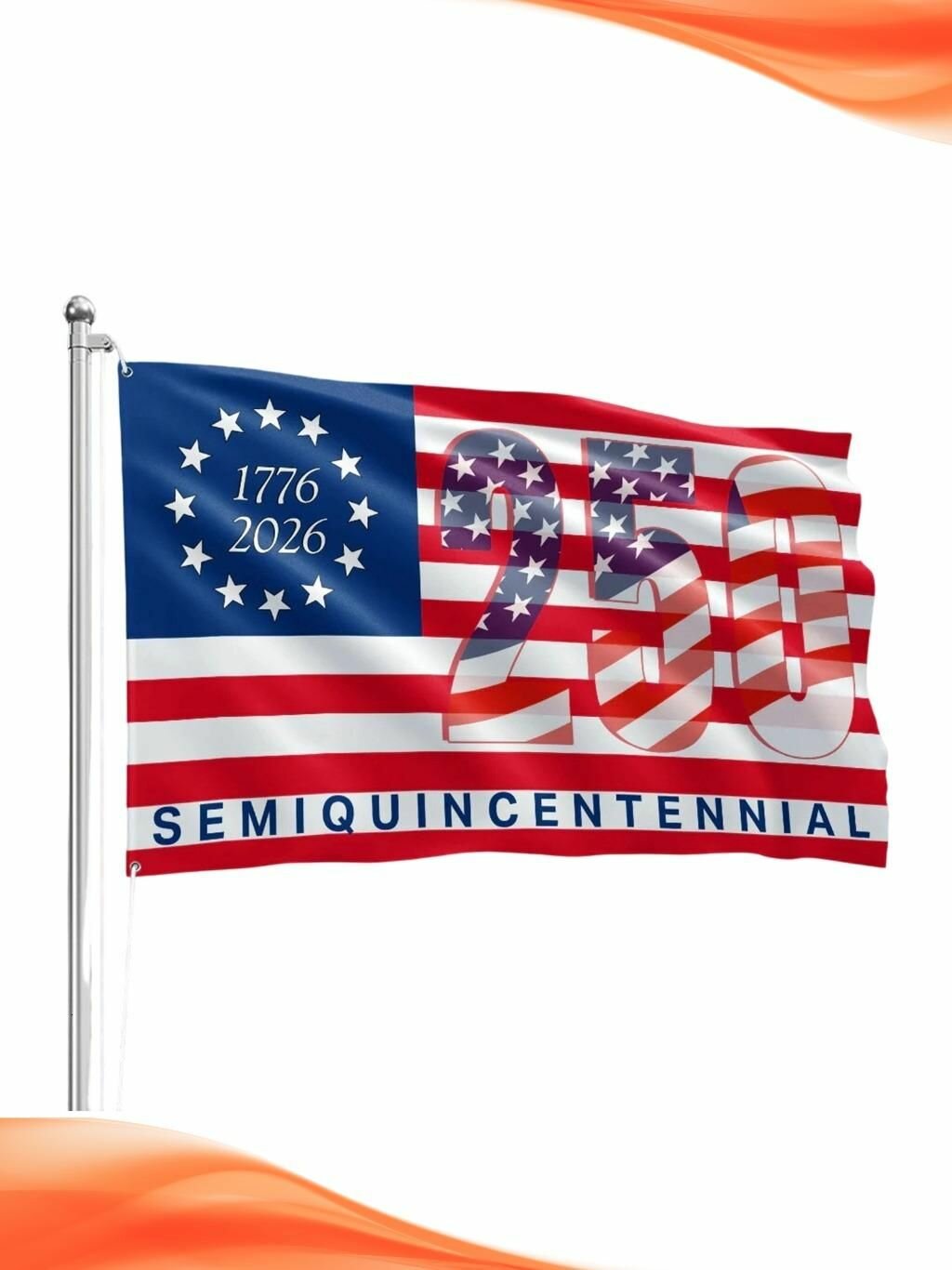 Флаг 250-летия США, - A.