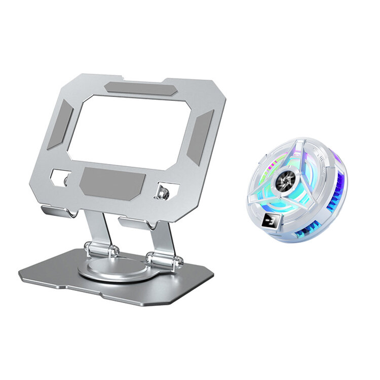 Подставки для планшетов D.K. CREATIVE WORKSHOP, silver tablet stand + white magnetic cooling pad