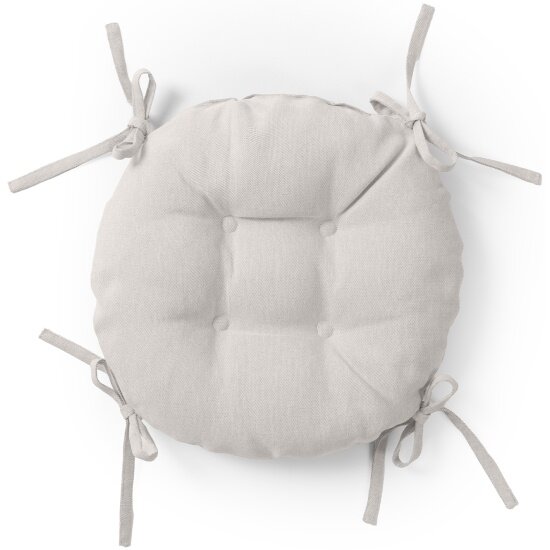 Подушка для стула Волшебная Ночь круглая с тафтингом 40 Экрю, 930533