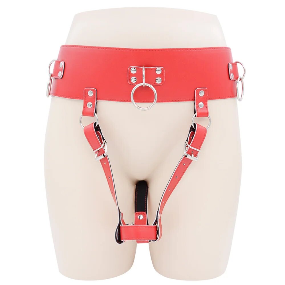 Пояс верности с держателем волшебной палочки ремень из искусственной кожи принудительный оргазм SM бондаж Женский мастурбатор