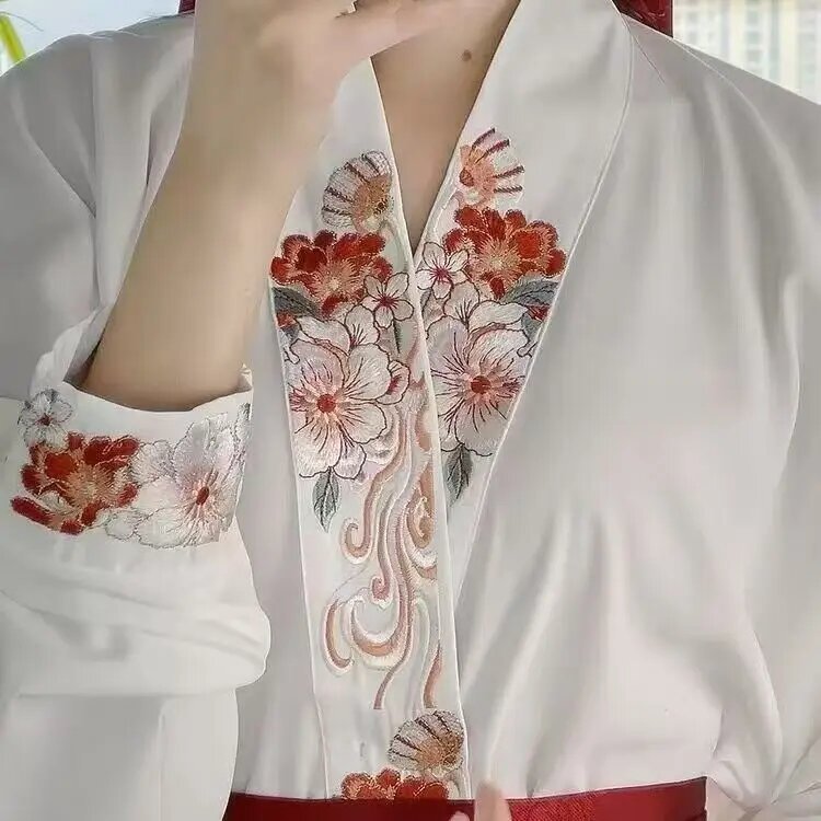 Женская традиционная китайская рубашка и юбка ханьфу Olive Girl XL 55kg-60kg, just top