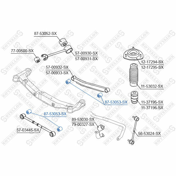 Подвеска, рычаг независимой подвески колеса, STELLOX 87-53053-SX (1 шт.)
