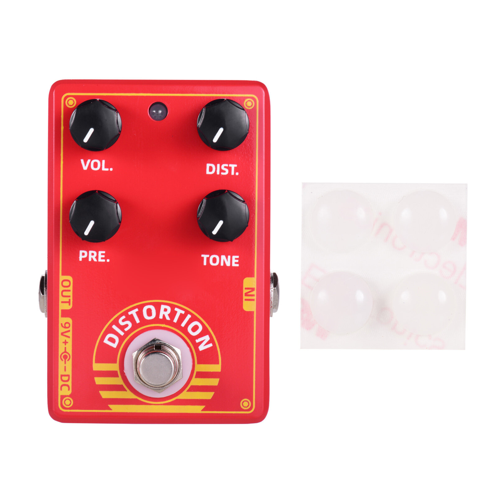 Гитарная педаль эффектов Dolamo D-9 Distortion с регулировкой громкости Presence и технологией True Bypass для электрогитары