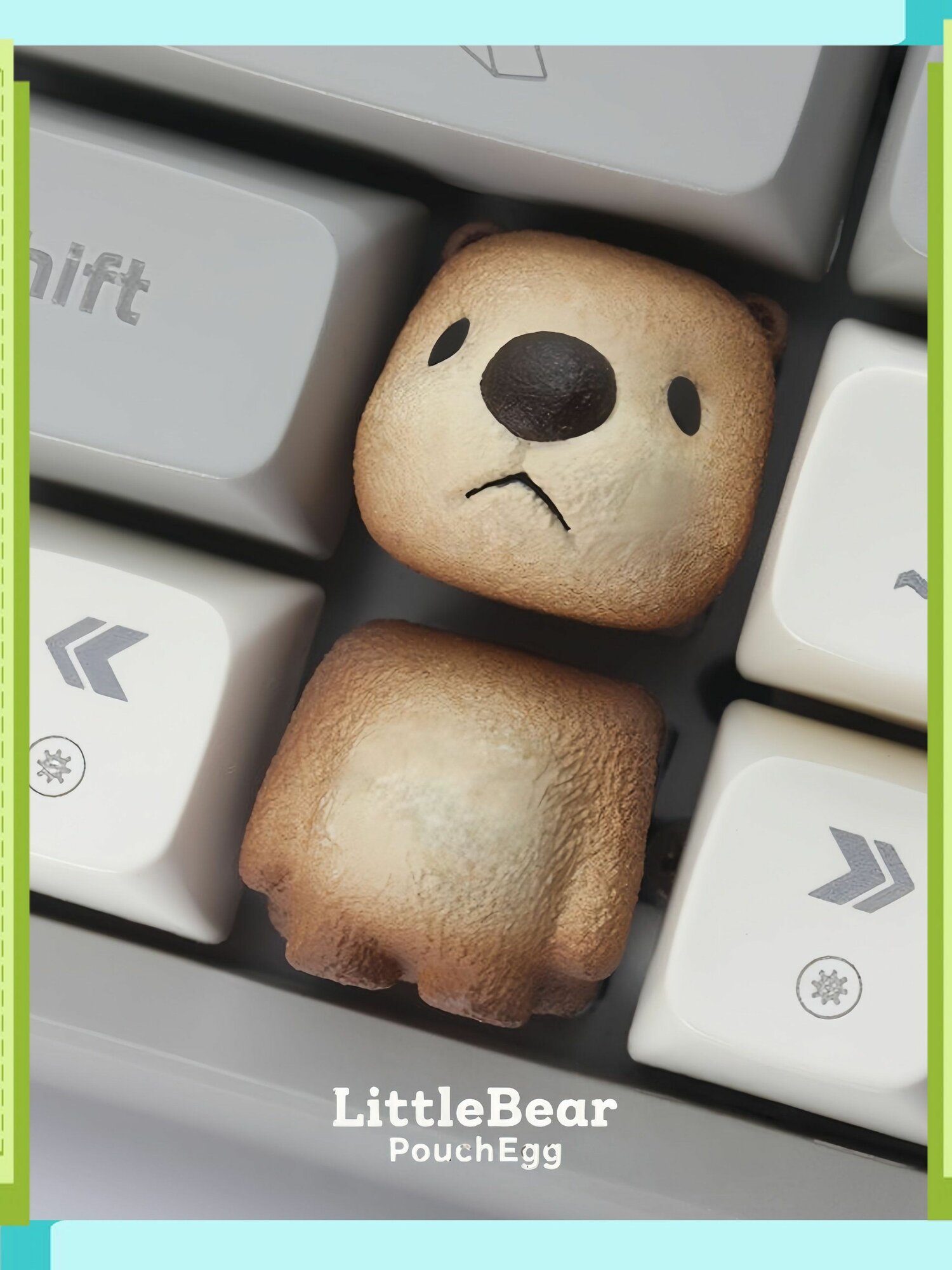 Кейкапы для механической клавиатуры: Ватт (собака с большим носом), 2 шт, Animal Party, для верхних/нижних клавиш