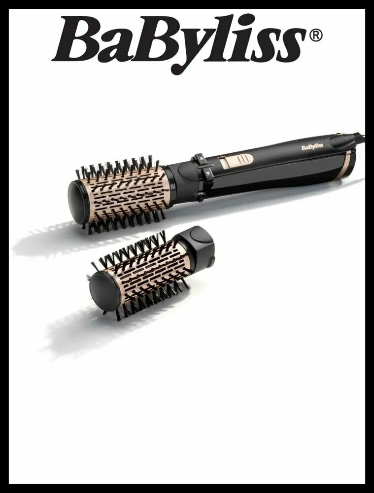 BaByliss Фен-щетка для волос AS962E 1000 Вт, черный