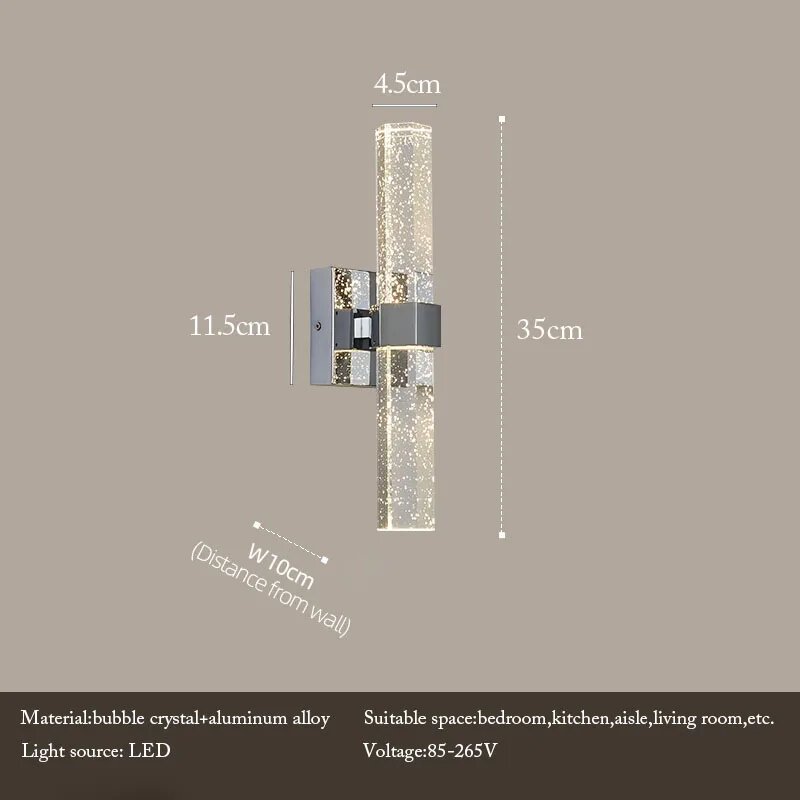 Настенные светильники Chi Light Supplier с пузырьками, золото/серебро/черный/розовое золото Silver lamp A
