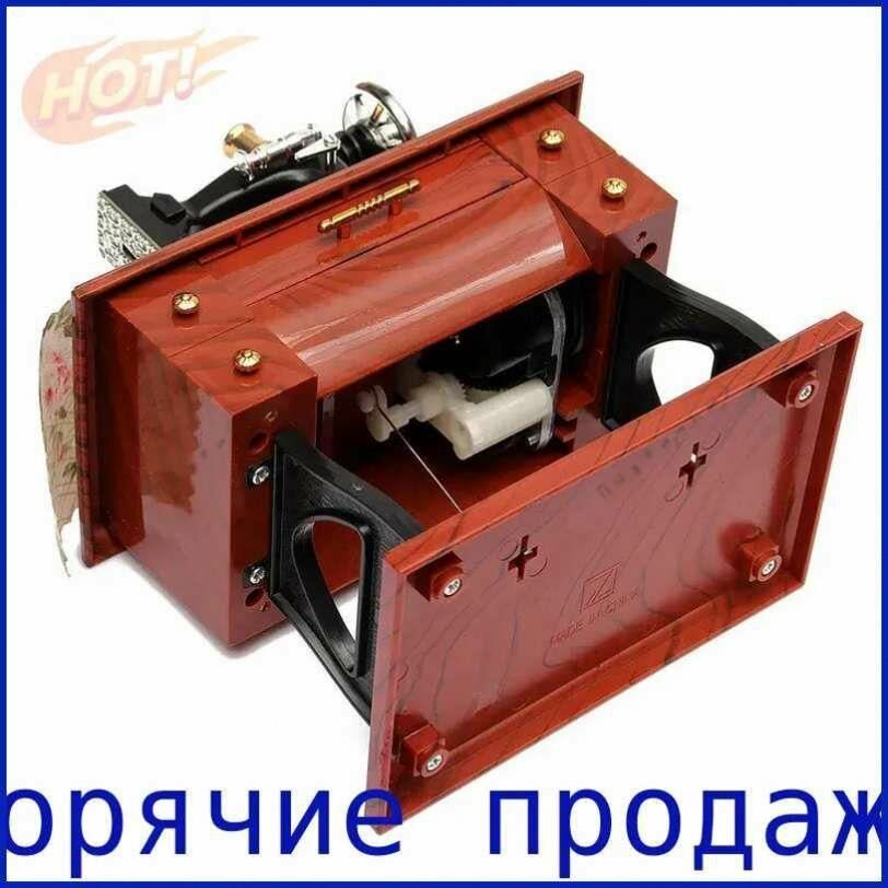 Музыкальная шкатулка "Швейная машинка", с музыкой, для украшений, коричневый цвет — фото 1