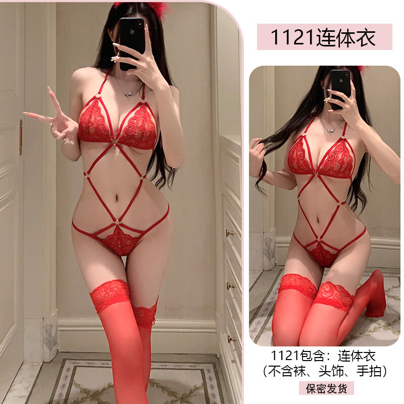 Сексуальное боди, кружевное, соблазнительное, больших размеров, эротическое белье для связывания, не нужно снимать форму 1121