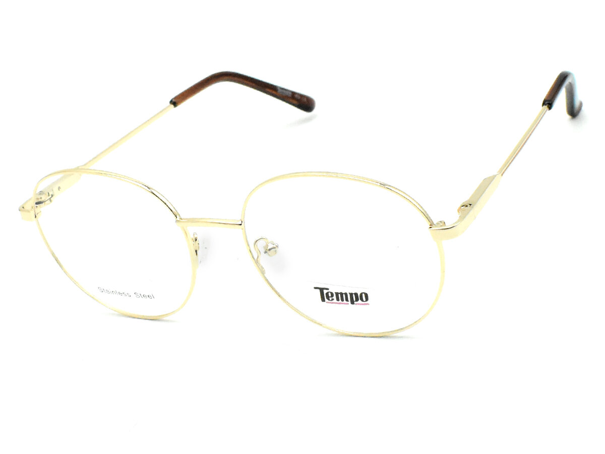 Оправа для очков Tempo 2543 C02 пол Унисекс форма оправы Круглая цвет оправы Золотой