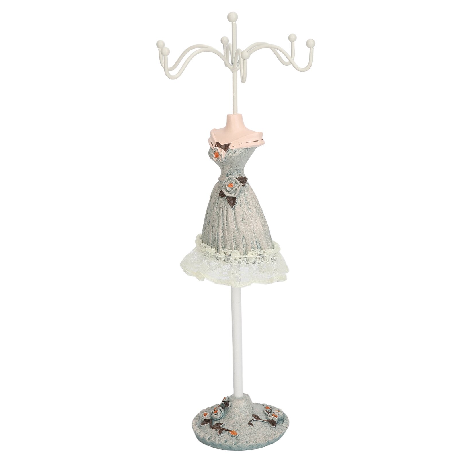 Стенд для украшений в виде манекена Принцессы с колье и серьгами, металлическая подставка цвета сосны